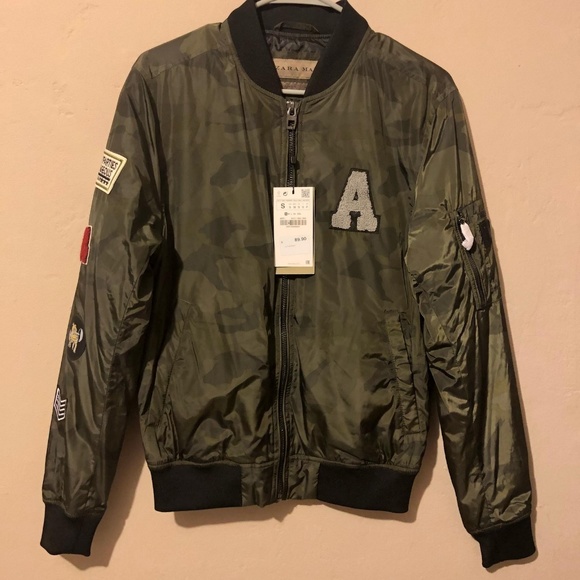 Zara | Jackets & Coats | Nwt Zara Man Army Bomber Jacket | Poshmark